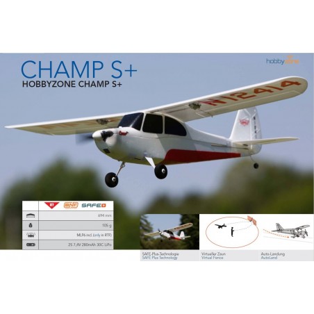 HOBBYZONE - CHAMP S+ RTF (SAFE+) (70CM)