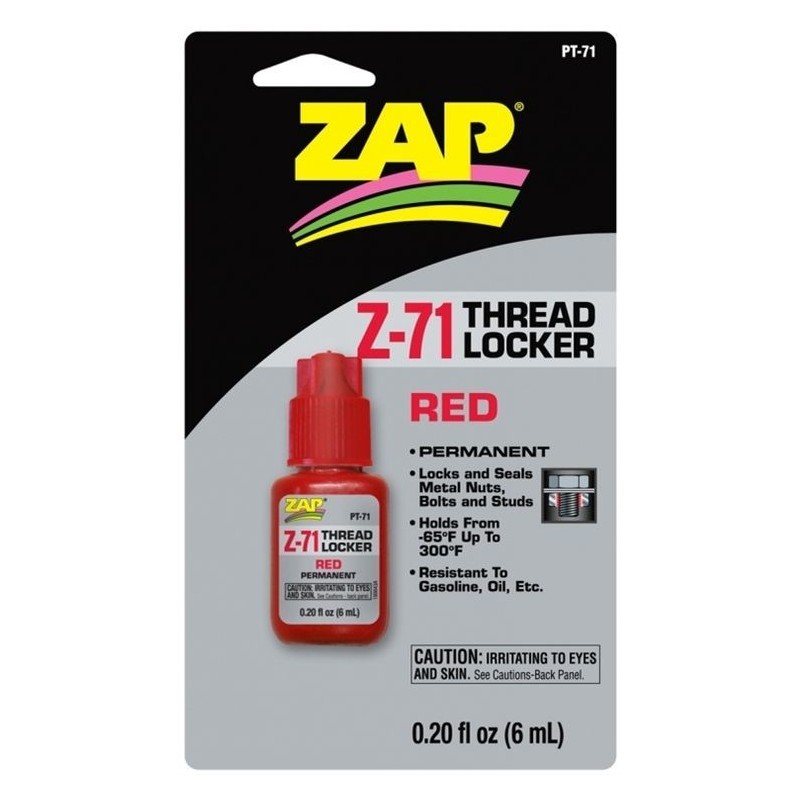 ZAP Z-71 Skruvlås 6ml röd
