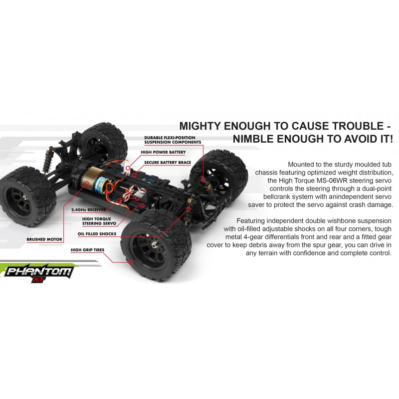MAVERICK PHANTOM XT 1/10 RTR MONSTER TRUCK
